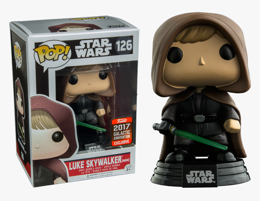 Luke Skywalker Hooded Jedi Pop Vinyl Figure - Luke Skywalker Hood Funko ...