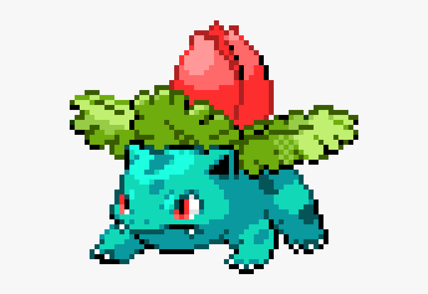 Ivysaur Pokemon Pixel Art, HD Png Download , Transparent Png Image ...