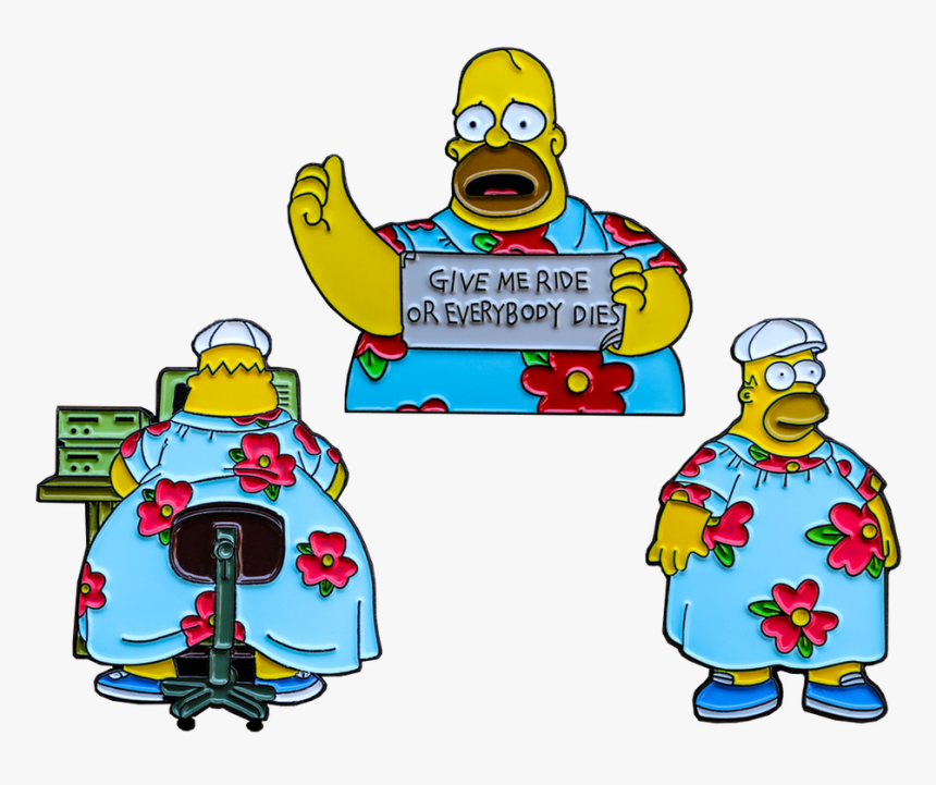 Yyy King Size Homer Pin Set - Homer Simpson Moo Moo, HD Png Download ...