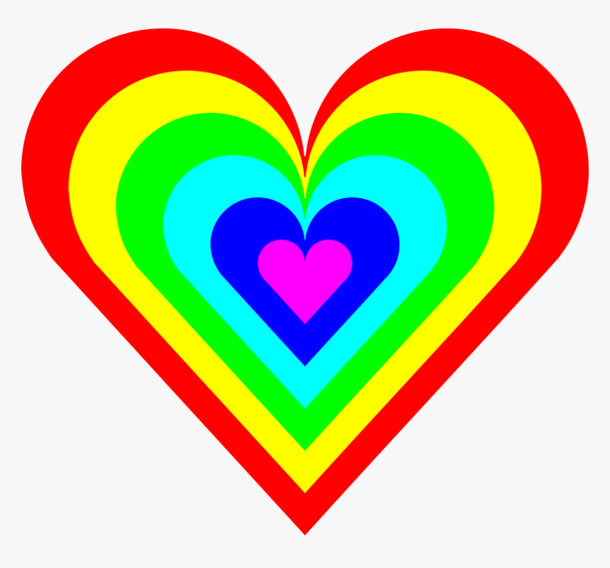 Colorful Heart Clip Art, HD Png Download , Transparent Png Image - PNGitem