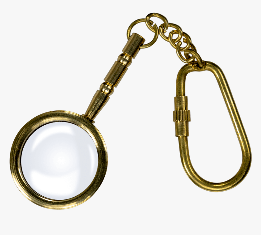 Brass Magnifying Glass Keychain - Circle, HD Png Download , Transparent ...