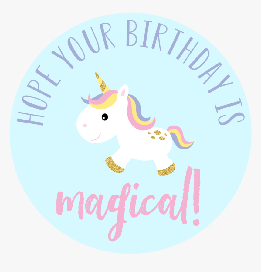Unicorn Birthday Tag - Unicorn Birthday Gift Tags, HD Png Download ...