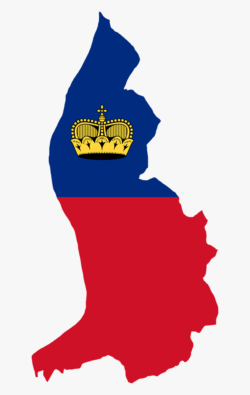 Liechtenstein Map With Flag, HD Png Download , Transparent Png Image ...