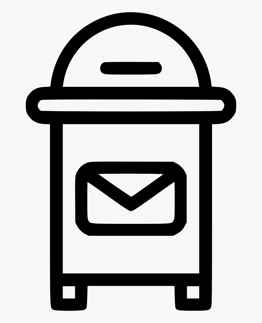 Png File Svg - Outline Picture Of Postbox, Transparent Png ...
