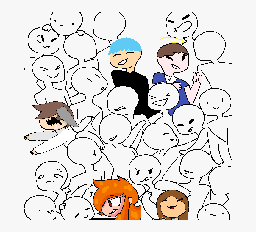 Too Many People Drawing, HD Png Download , Transparent Png Image - PNGitem