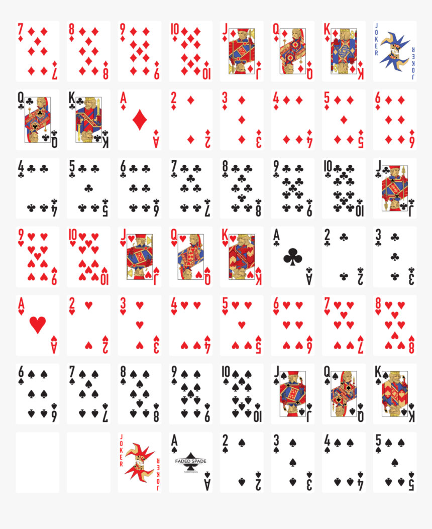 Cards Are Different - Playing Cards Fronts Png, Transparent Png ...