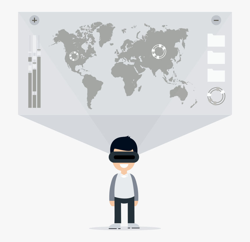 Augmented Reality Map Projection Illustration, HD Png Download ...