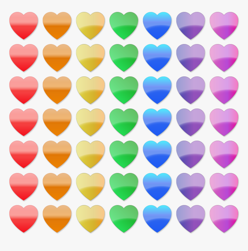 Stock Clip Rainbow Hearts - Rainbow Hearts Clip Art, HD Png Download ...