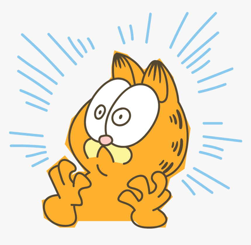 Garfield Line Messaging Sticker - Stickers Garfield Png, Transparent ...