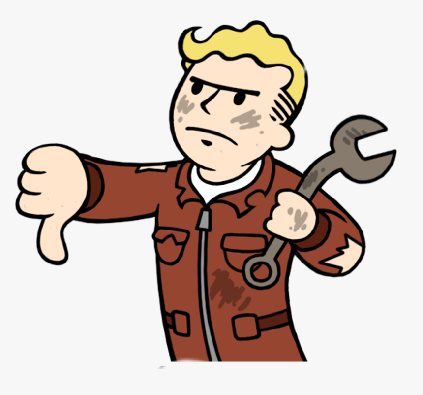 Disgusting Fallout Vault-boy Dislike Angry Clipart - Fallout Angry ...