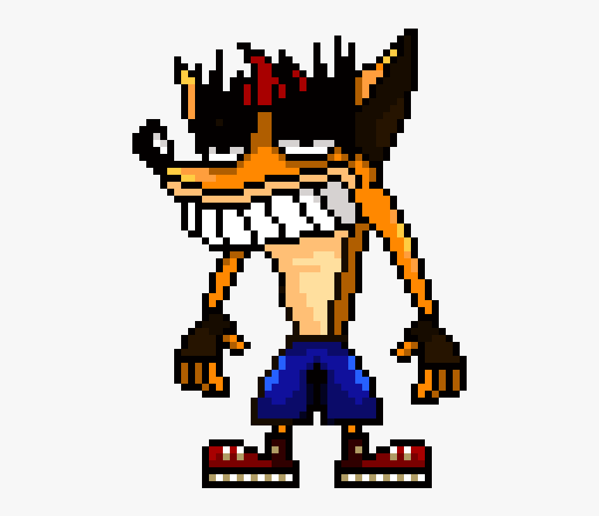 Fake Crash Pixel Art, HD Png Download , Transparent Png Image - PNGitem