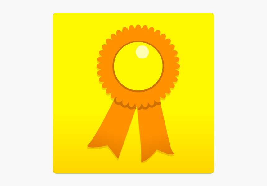 Vector Illustration Of Contest Winner Orange Ribbon - Saw Blade, HD Png ...