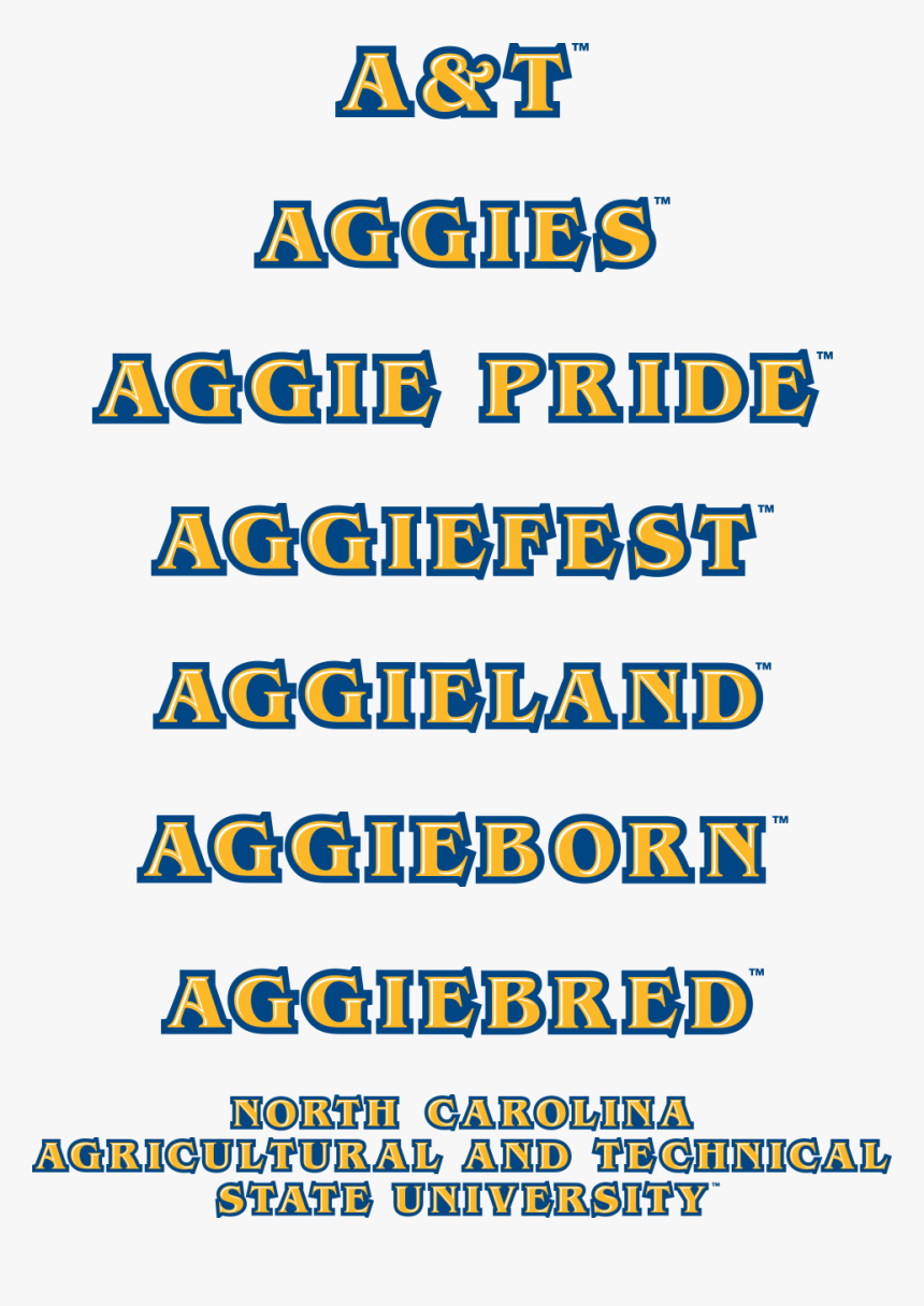 Word Marks - Aggie Nc A&t Logo, HD Png Download , Transparent Png Image ...