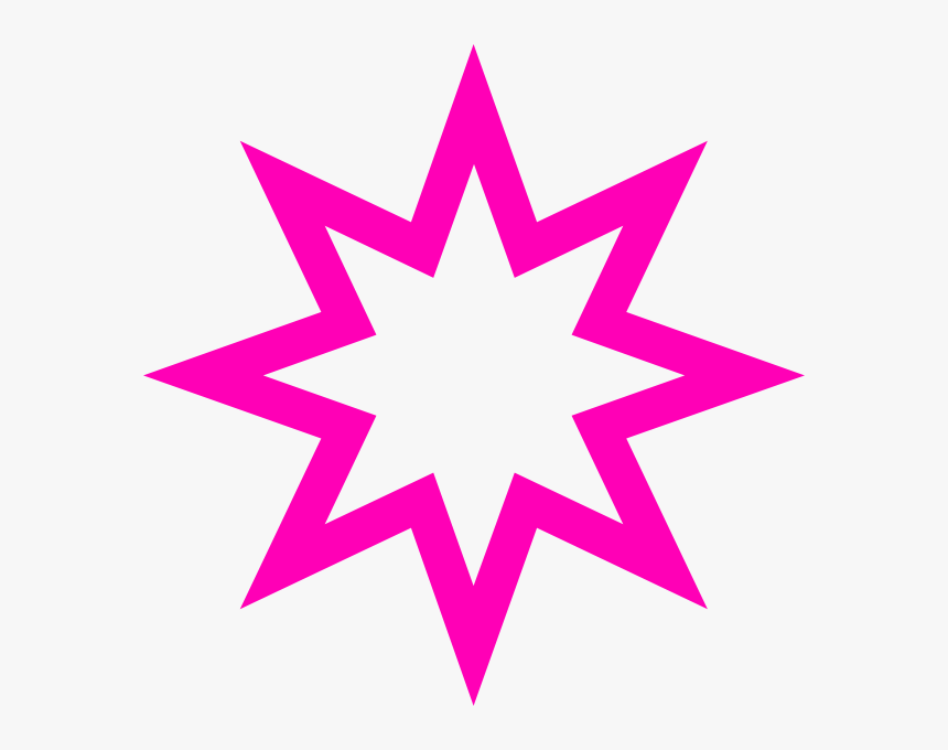 Pink Star Vector , Png Download - 8 Pointed Star Outline, Transparent ...
