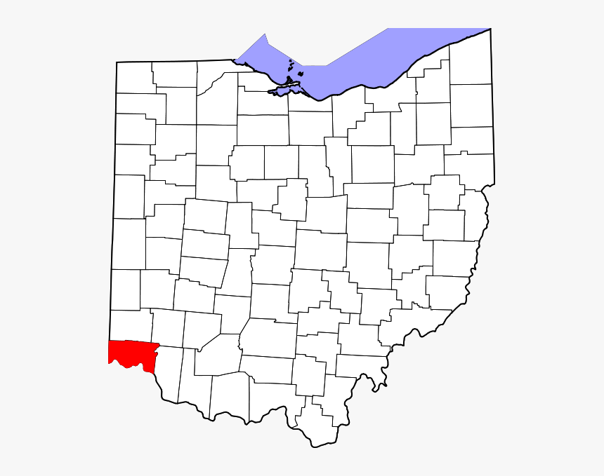 Map Of Ohio Highlighting Hamilton County - Darke County Ohio Map, HD ...