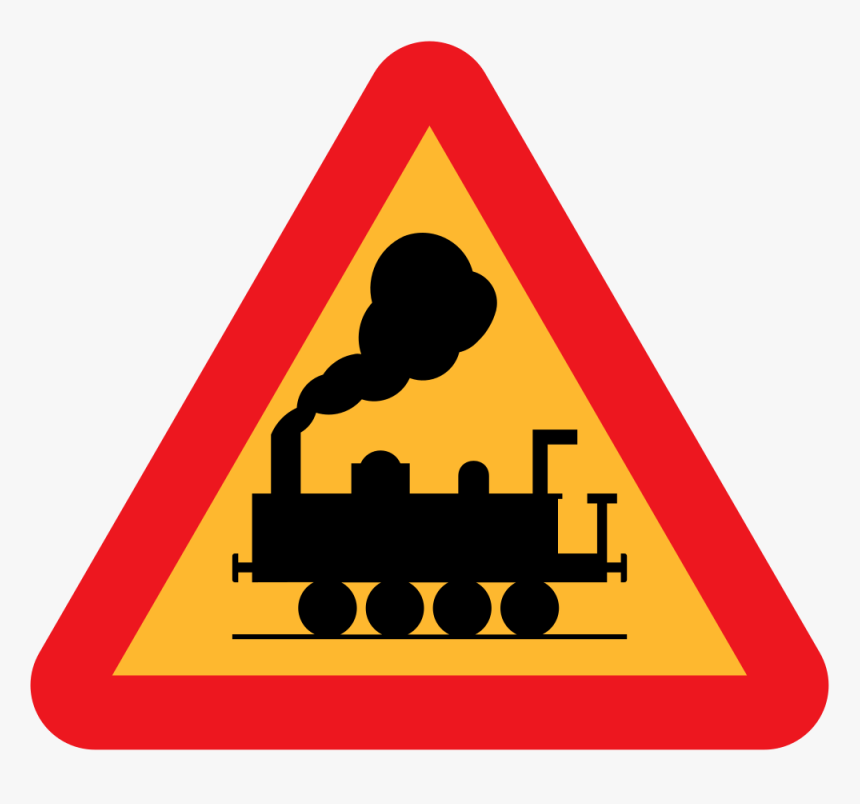 Train Roadsign - Rail Road Sign Clip Art, HD Png Download , Transparent ...
