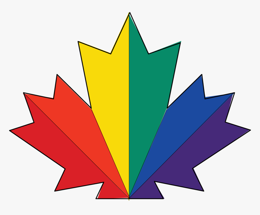 Maple Leaf Rainbow Colour, HD Png Download , Transparent Png Image ...