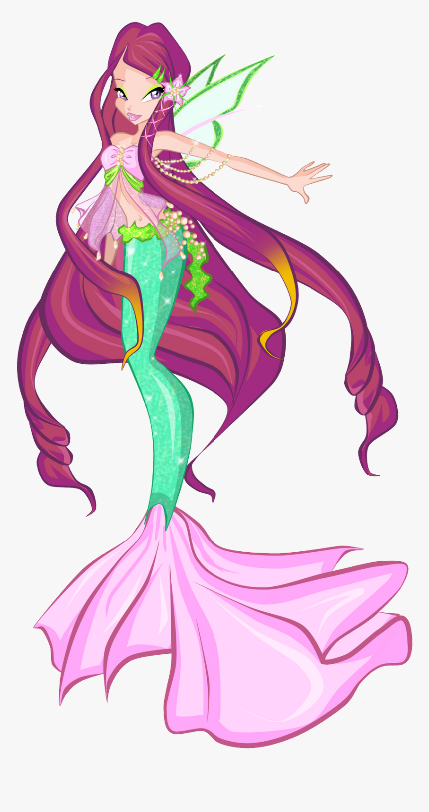 Transformation Drawing Mermaid Transparent Png Clipart - Winx Club ...