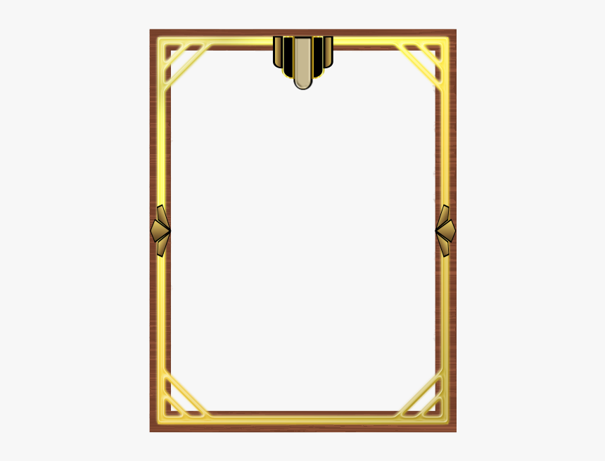 Simple Decorative Frame - Art Deco Clipart Frame, HD Png Download ...