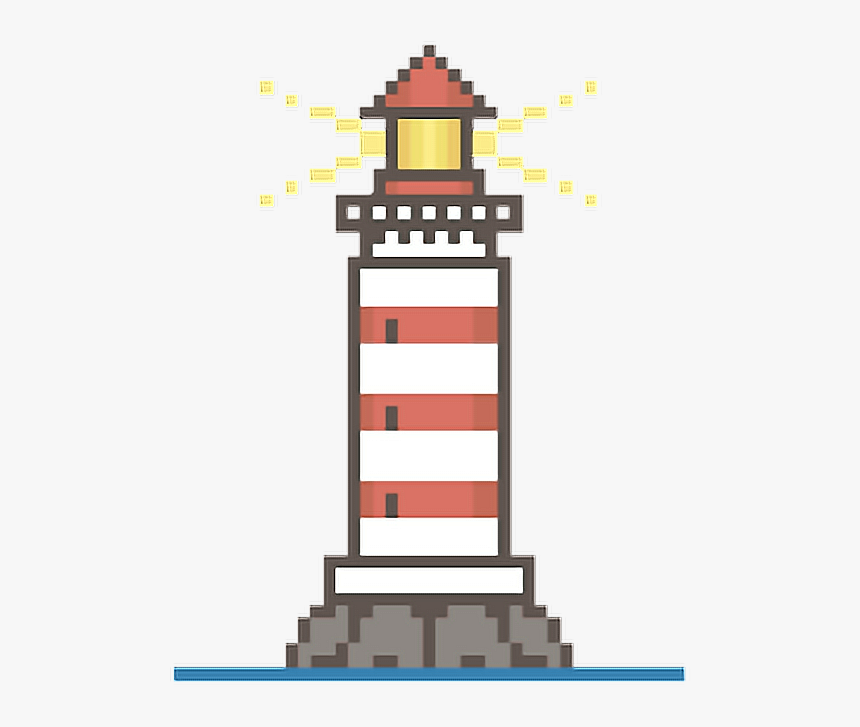 Pixelart Pixels Bit Light - Lighthouse Pixel Art, HD Png Download ...