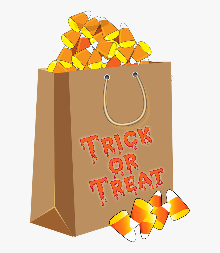 Trick Or Treating Halloween Candy Corn Clip Art - Transparent ...