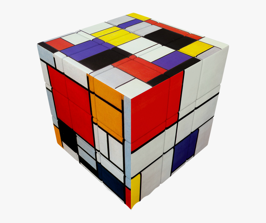 Rubik S Cube Costume V-cube 3 Flat - V Cube Mondrian, HD Png Download ...