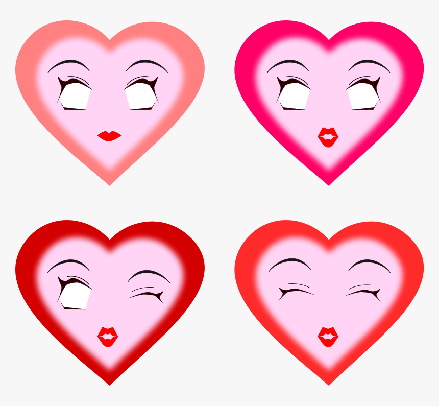 Heart Faces Clip Art - Heart Face Clipart, HD Png Download ...