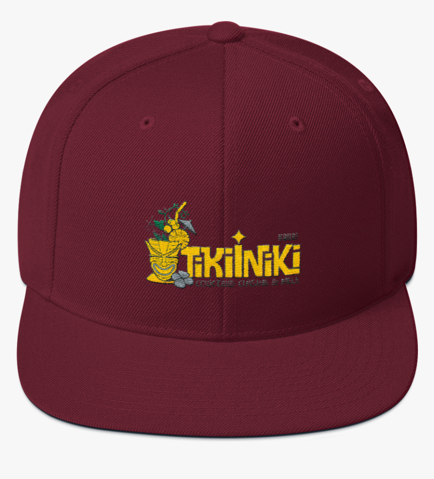 Tiki Iniki Kauai Snapback Yellow Mockup Front Maroon - Baseball Cap, HD ...
