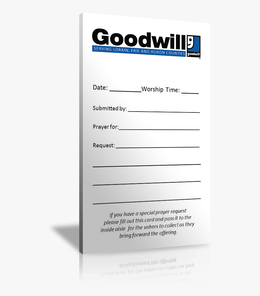 3” X 5” Business Form Pads - Goodwill, HD Png Download , Transparent ...