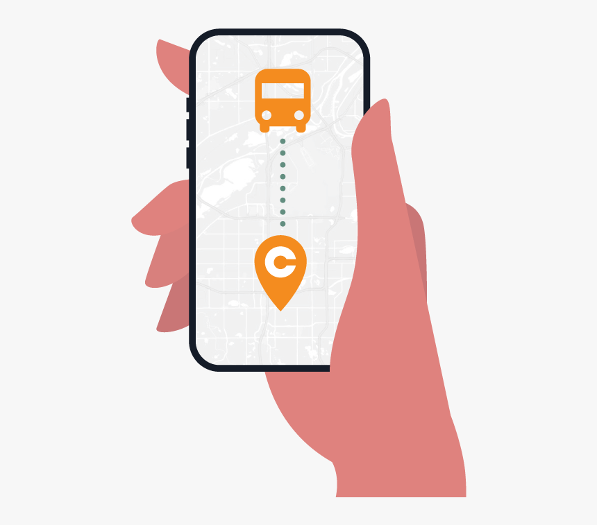 Hand Holding Phone With Mvta Connect On Screen, HD Png Download ...