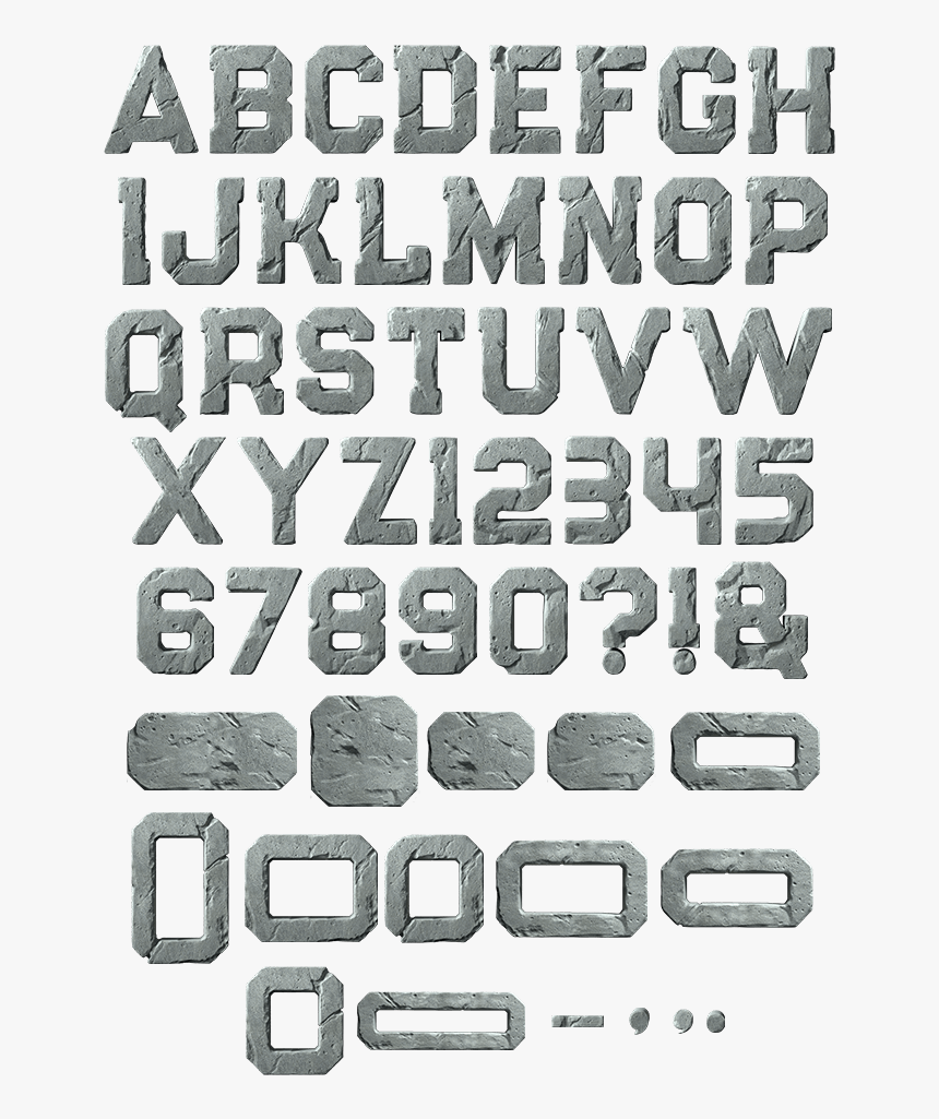 Flinty Stone Font Might Of Rock Typeface - Stone Font, HD Png Download ...