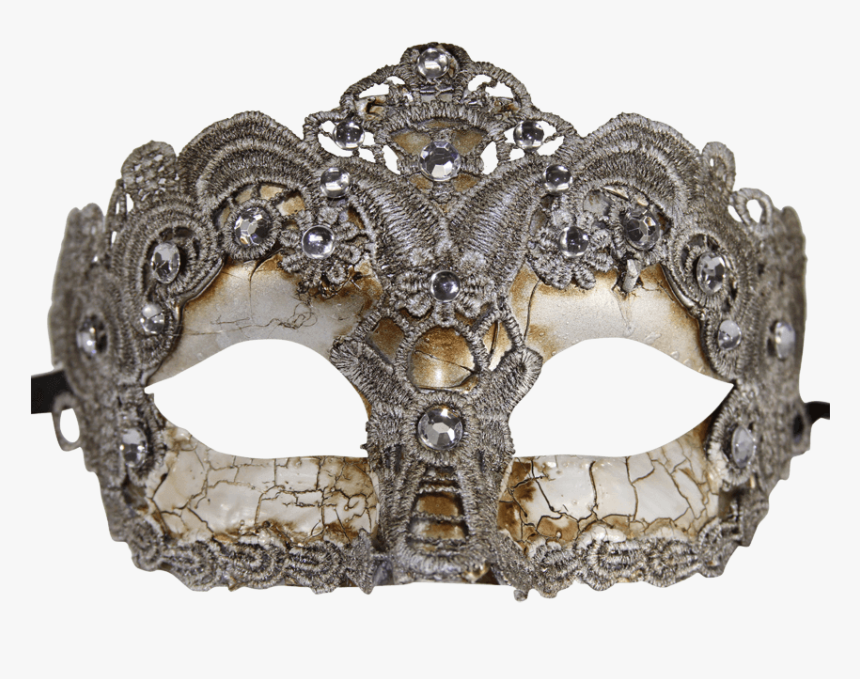 Vintage Gray Lace Masquerade Mask - Vintage Masquerade Mask, HD Png ...