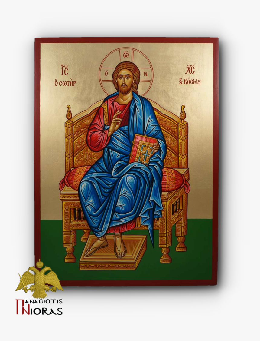 Christ The King Seated On The Throne Icons, HD Png Download ...
