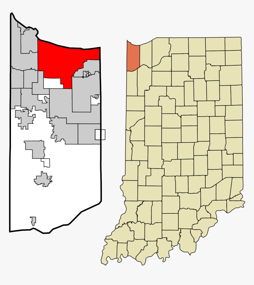 Gary Indiana On A Map, HD Png Download , Transparent Png Image - PNGitem