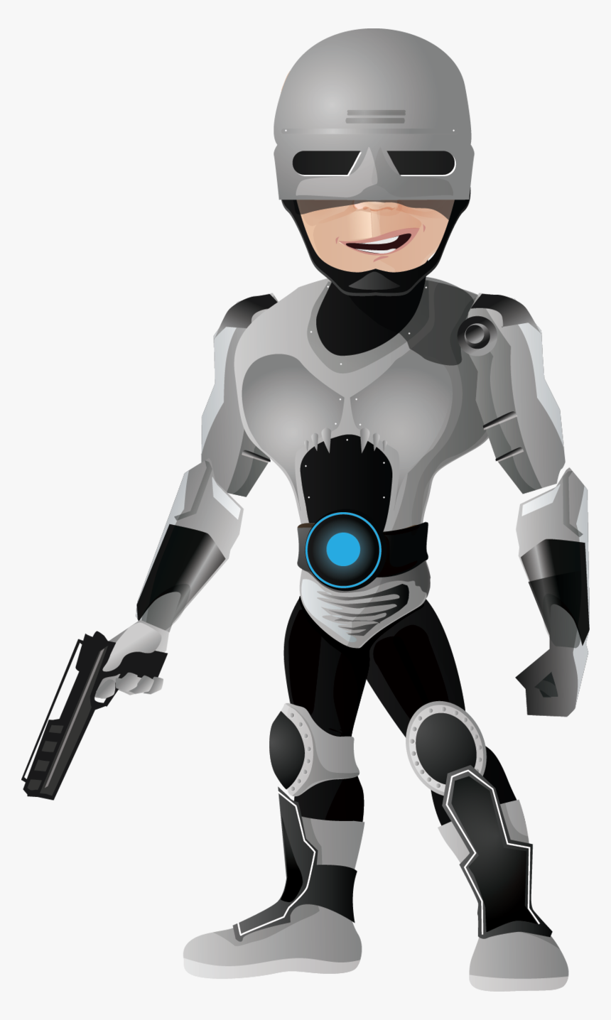 Background Robocop Transparent - Superhero Vector Character, HD Png ...