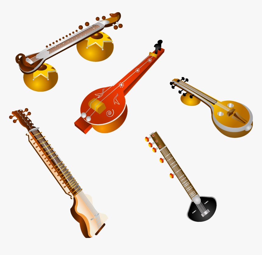 Bass Guitar Musical Of India Transprent Png - Indian Music Instruments ...