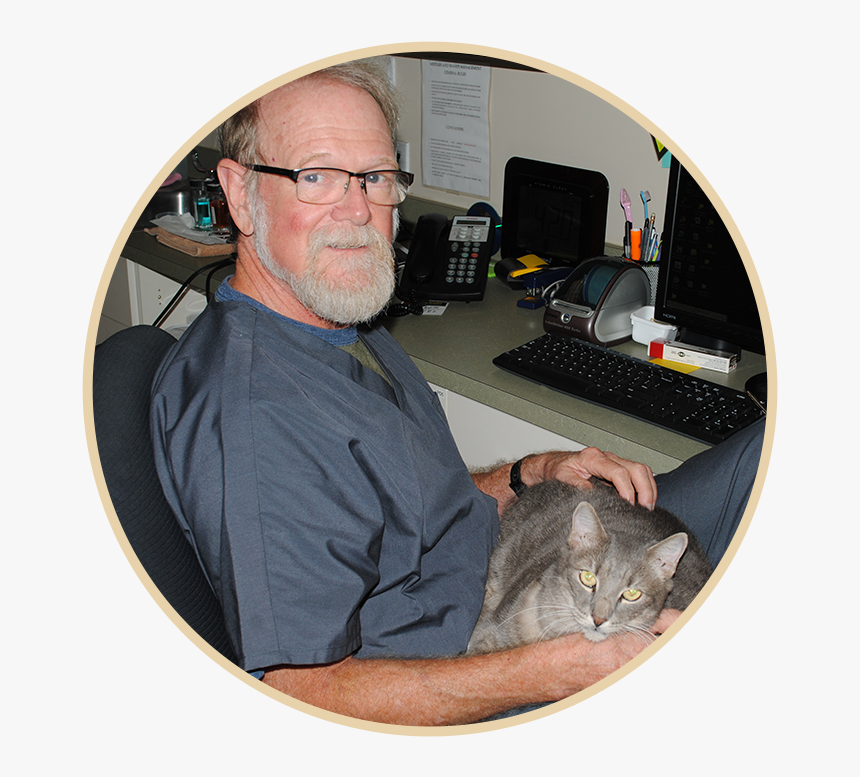 Dr Mark Anderson With Cat Ravenwood Vet, HD Png Download , Transparent ...