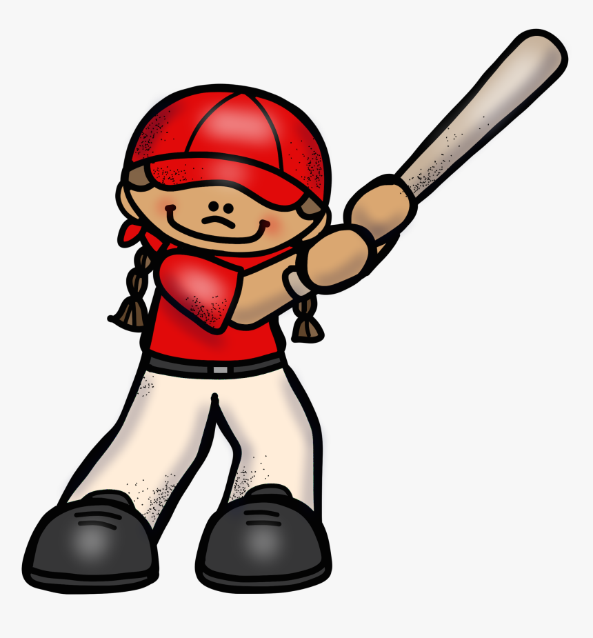 Baseball-girl - Softball - Girl With Baseball Bat Clipart, HD Png ...