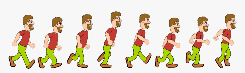 Sprite Sheet Walk Cycle, HD Png Download , Transparent Png Image - PNGitem
