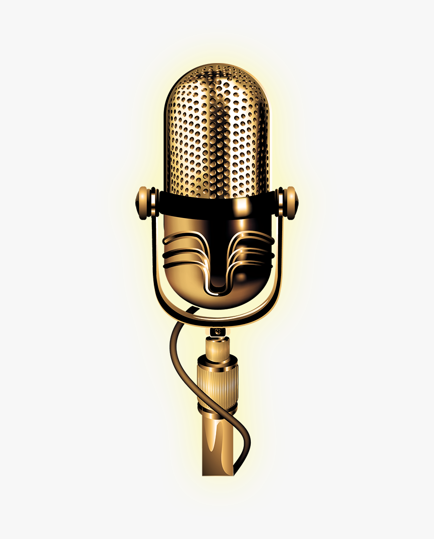 Gold Microphone Png - Transparent Golden Microphone Png, Png Download ...