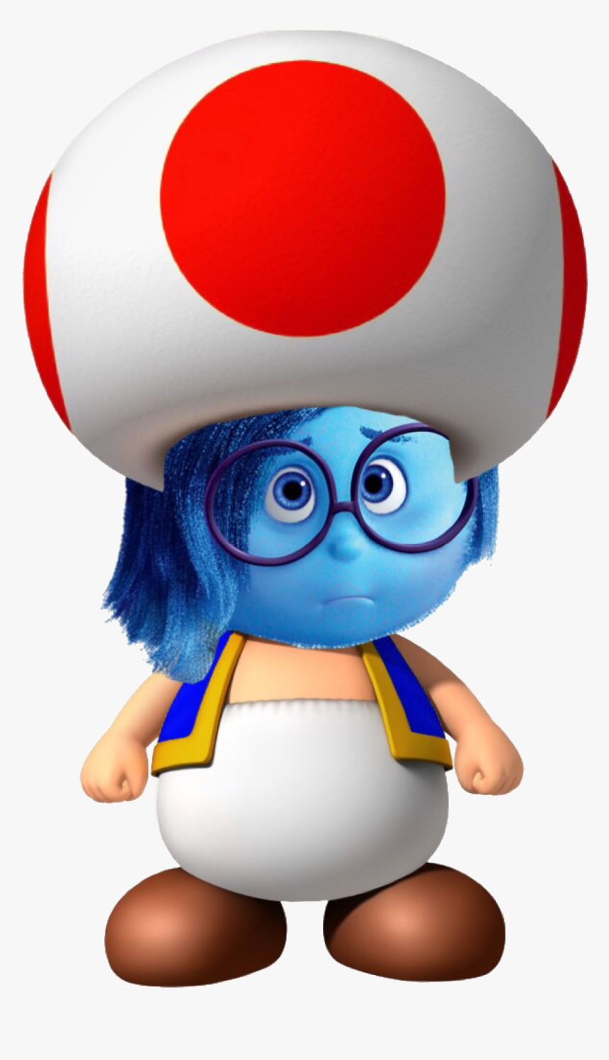 Toadstool S Sadness - Mario Bros Wii Blue Toad, HD Png Download ...