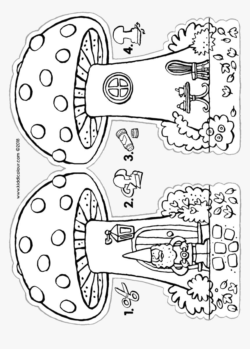 Make Your Own Toadstool Colouring Page Drawing Picture - Machine, HD ...