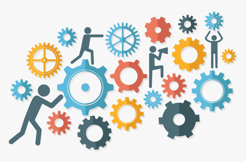 Transparent Gear Vector Png - Working Together Illustration, Png ...