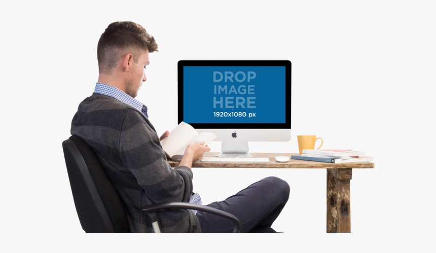 Person On Computer Png, Transparent Png , Transparent Png Image - PNGitem