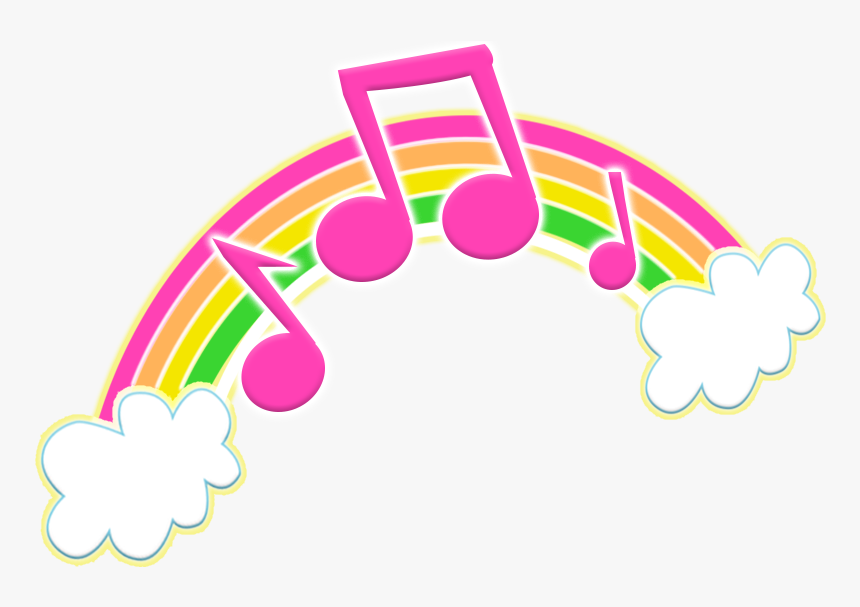 Rainbow Music Notes Clipart