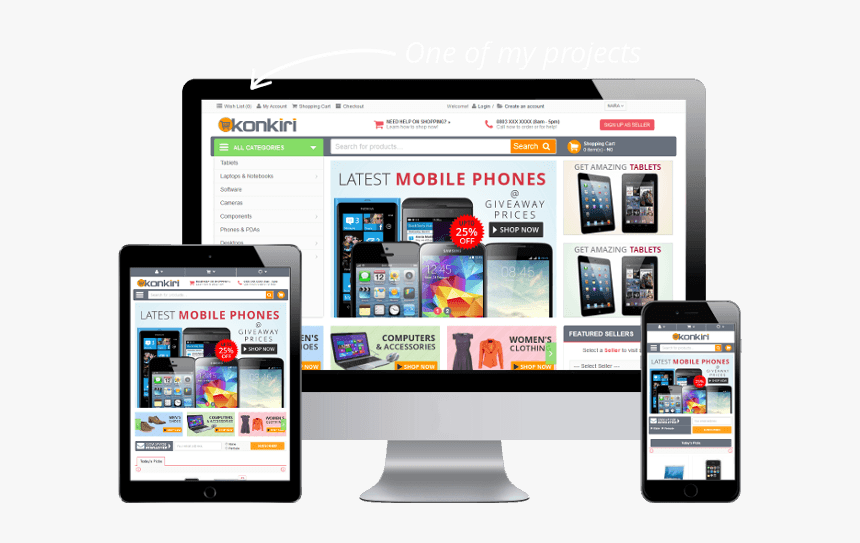 Responsive Ecommerce Website Design, HD Png Download , Transparent Png ...