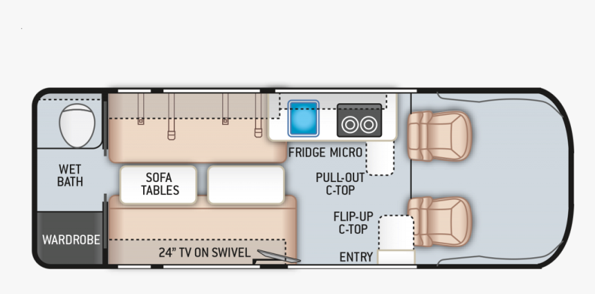 Floorplan - Thor Motor Coach Sequence, HD Png Download , Transparent ...