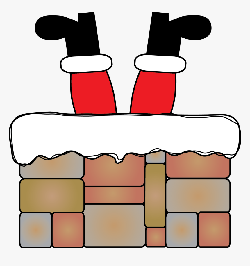 Santa Stuck In A Chimney Png - Santa Stuck In Chimney Clipart ...