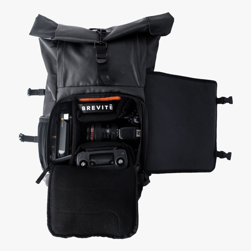 Transparent Camera With Strap Clipart - Roll Top Camera Backpack, HD ...