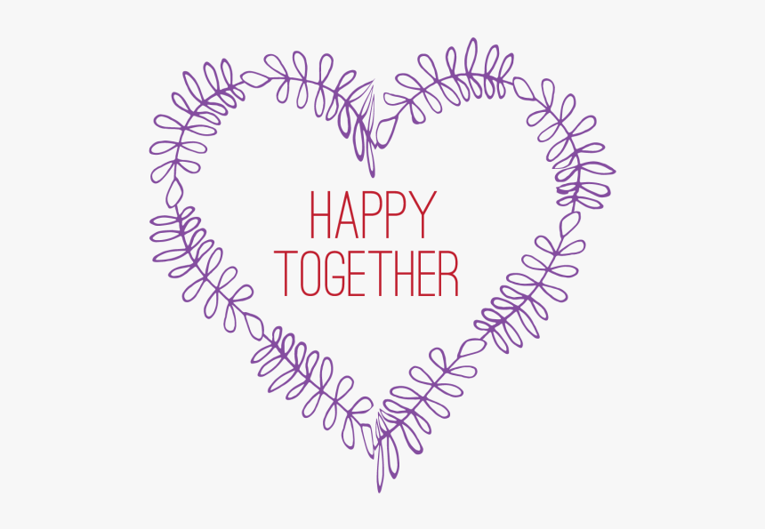 Vintage Heart With Happy - Happy Together Png, Transparent Png ...
